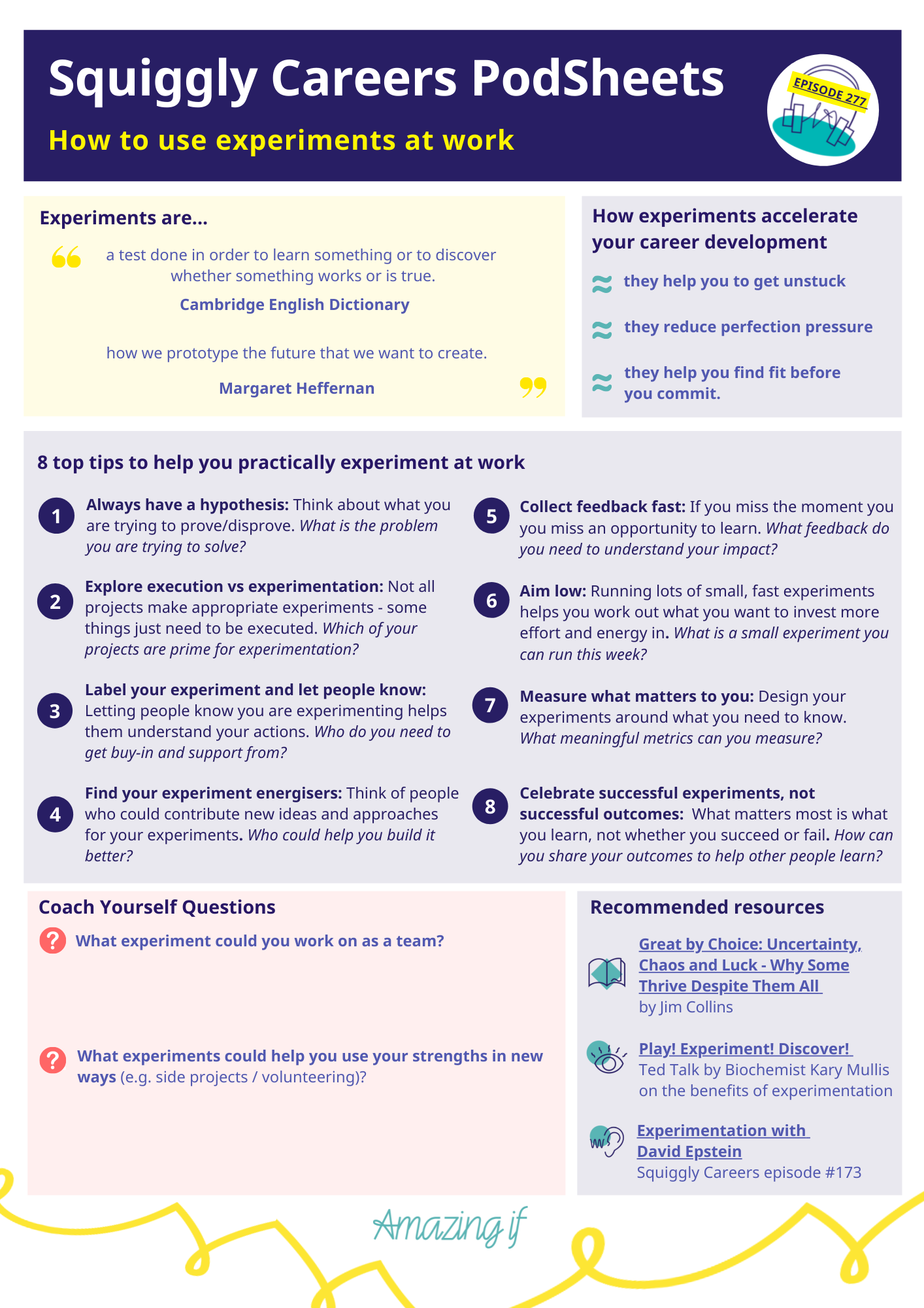 How to use experiments to accelerate your career development | Amazing If
