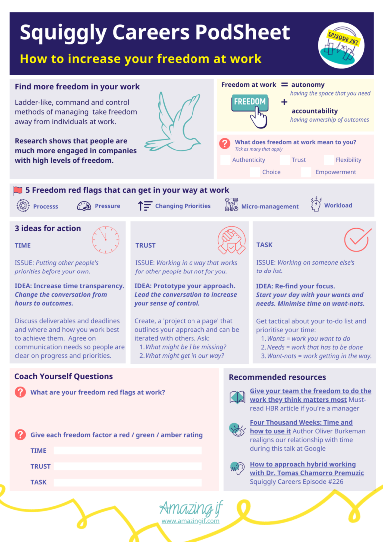 How to increase your freedom at work | Amazing If