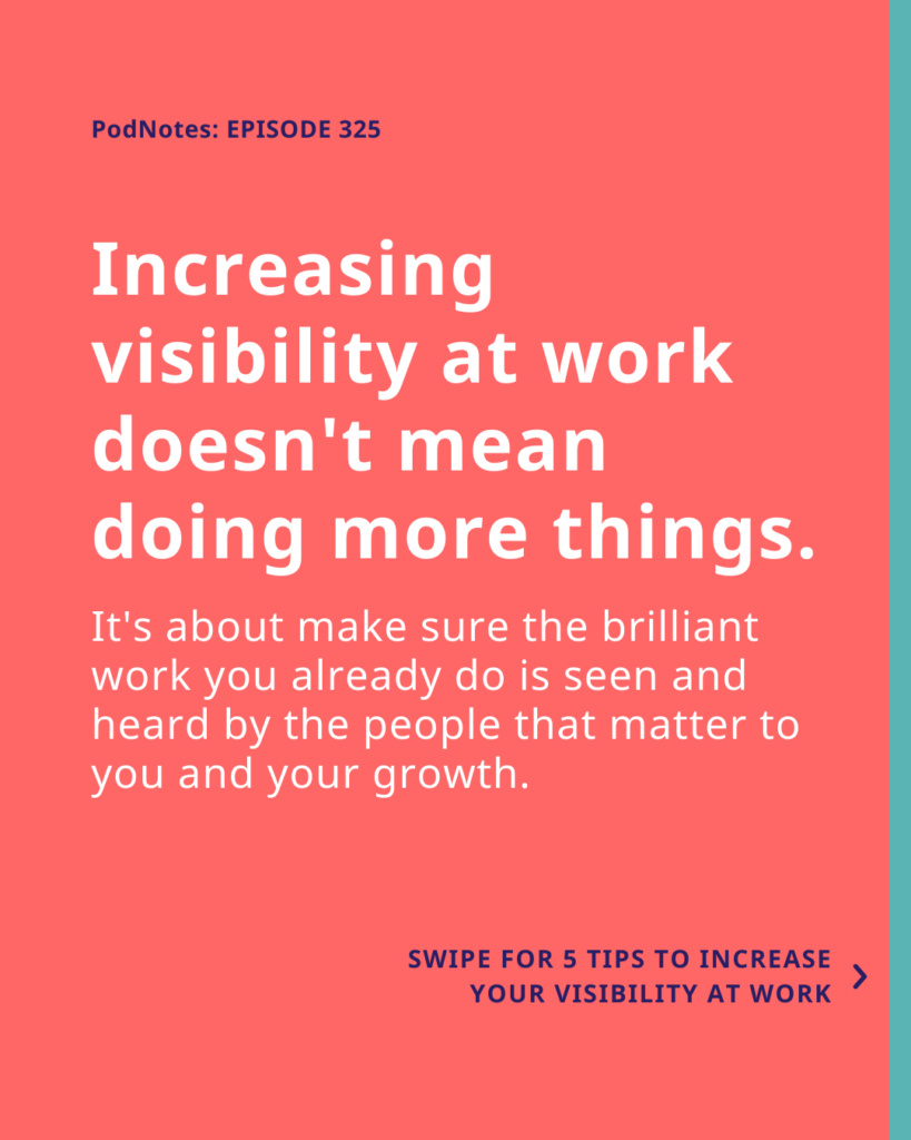 How to increase your visibility at work | Amazing If