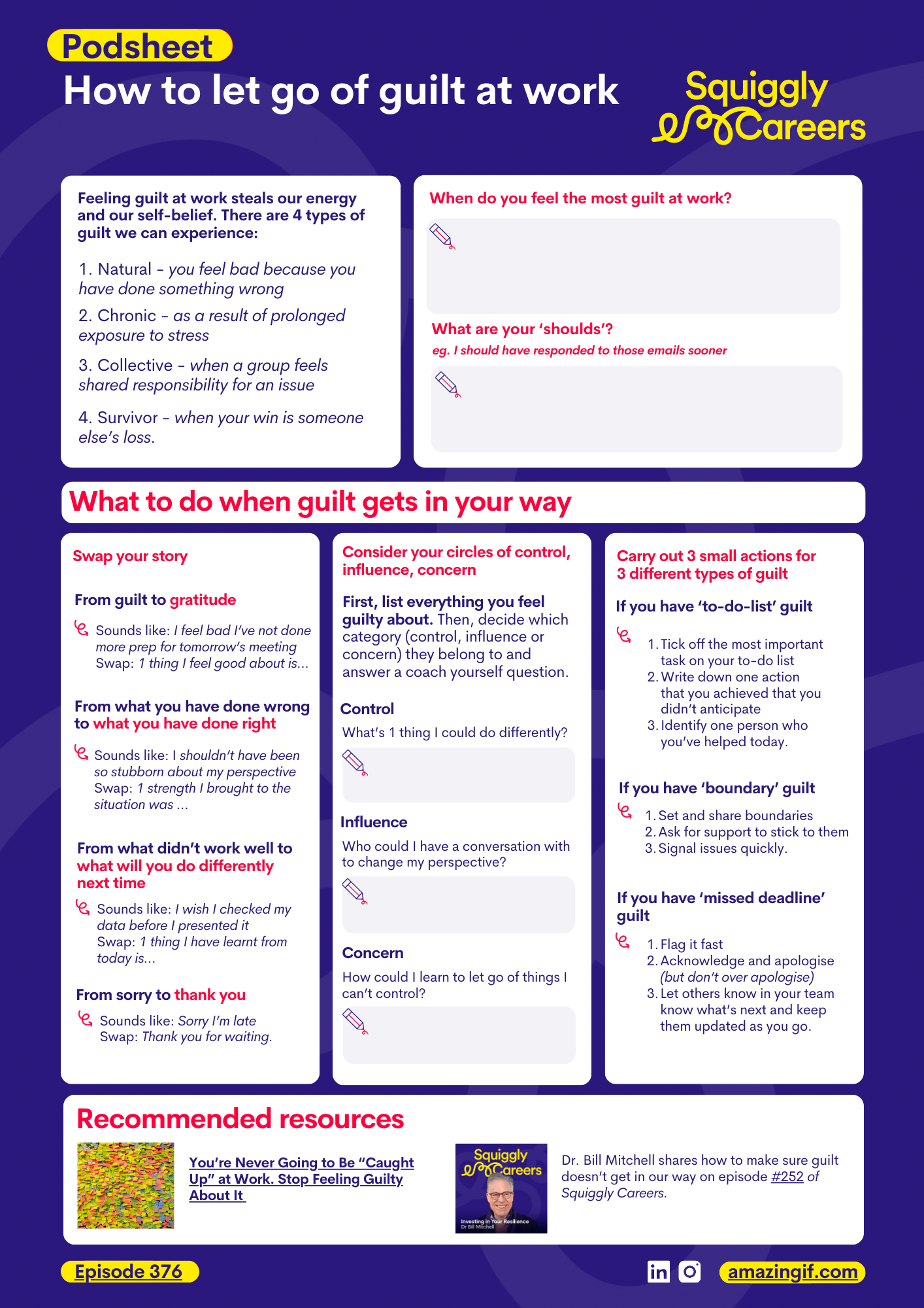 How to let go of guilt at work | Amazing If
