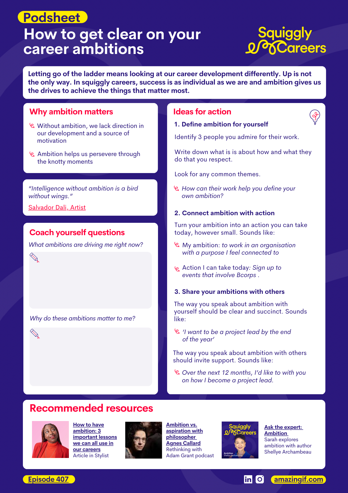 How to get clear about your career ambitions | Amazing If